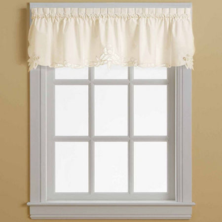 Click here for CHF Battenburg Rod Pocket Valance  One Size  Brown prices