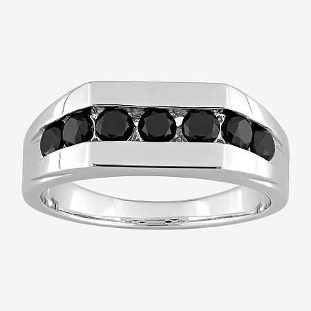 Click here for Mens 1 CT. T.W. Natural Black Diamond Sterling Sil... prices
