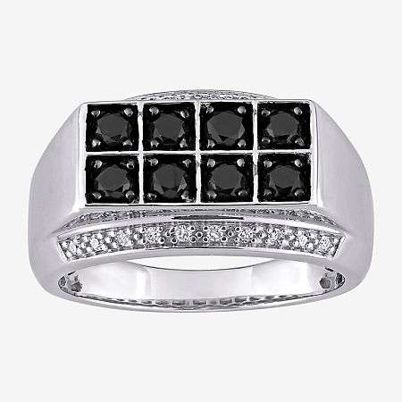 Click here for Mens 1 CT. T.W. Natural Black Diamond Sterling Sil... prices