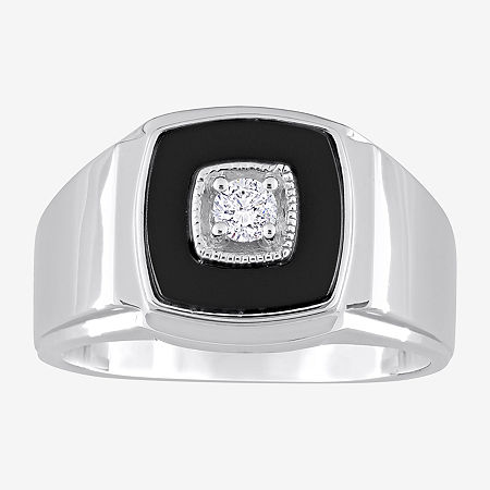 Click here for Mens 1/6 CT. T.W. Genuine Black Onyx Sterling Silv... prices