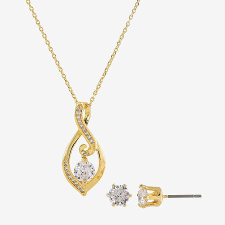 Click here for Sparkle Allure Womens Cubic Zirconia 14K Gold Over... prices