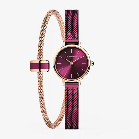 Click here for Bering Womens Purple Stainless Steel 2-pc. Watch B... prices