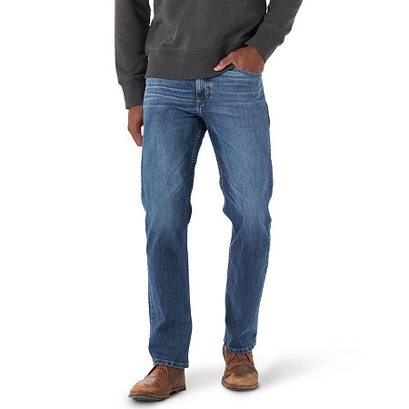 Click here for Wrangler Mens Stretch Straight Leg Relaxed Fit Jea... prices