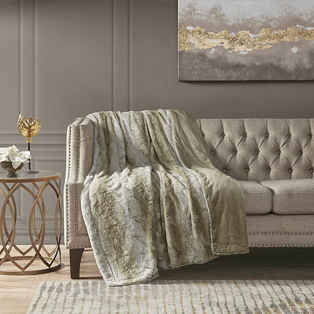 Click here for Madison Park Zuri Faux-Fur Throw  60 x 70 - Sand prices