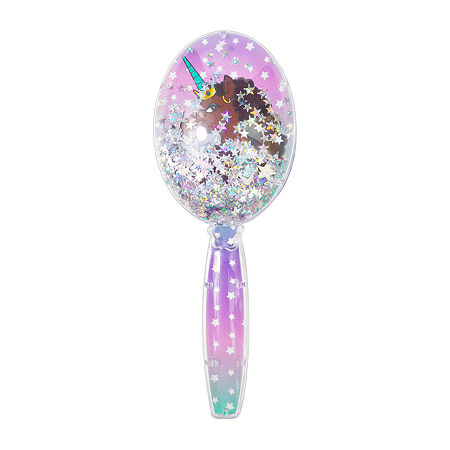 Click here for Afro Unicorn Star Glitter Hair Brush  One Size  Mu... prices