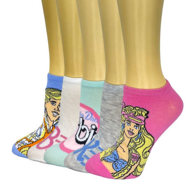 5 Pair Barbie Low Cut Socks Womens, Color: Barbie - JCPenney