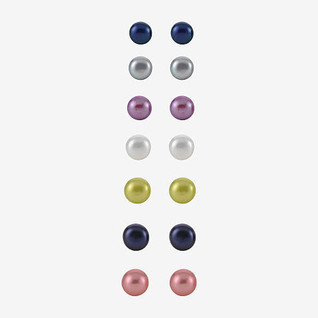 Click here for Cultured Freshwater Pearl 7-pr. Stud Earring Set... prices