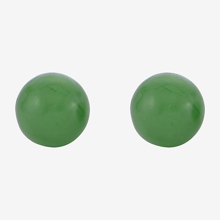 Click here for Genuine Jade 14K Yellow Gold Stud Earrings  One Si... prices