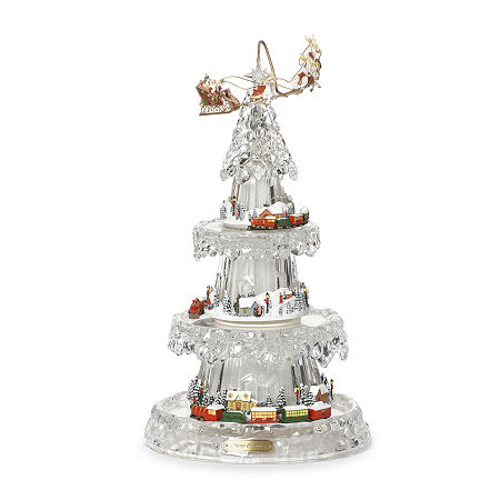 Click here for Roman 18.5in Lighted 4 Rotation Tree Plays Music C... prices