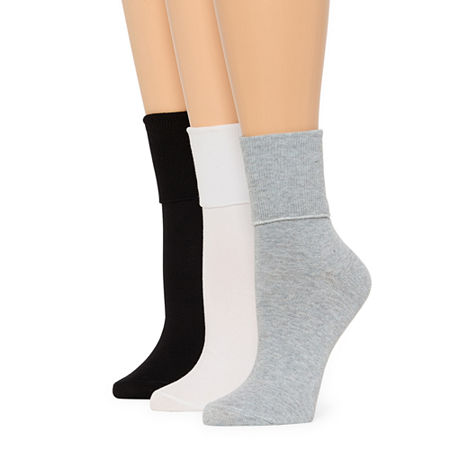 Click here for Mixit Everyday Essential Womens 3 Pair Turncuff So... prices