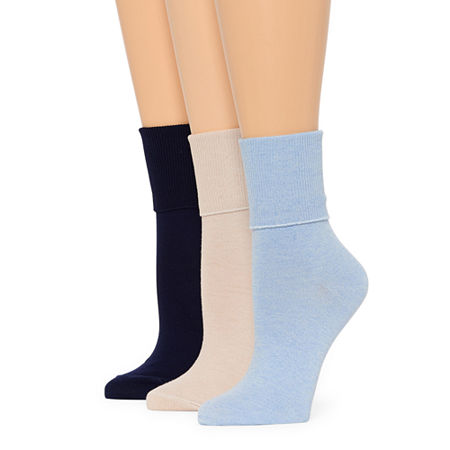Click here for Mixit Everyday Essential Womens 3 Pair Turncuff So... prices