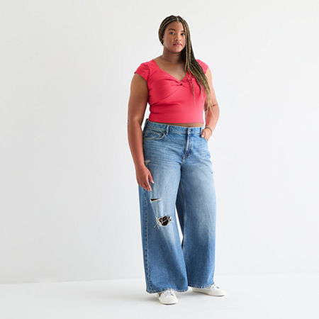 Click here for Arizona Womens Juniors Plus Low Rise Baggy Fit Jea... prices