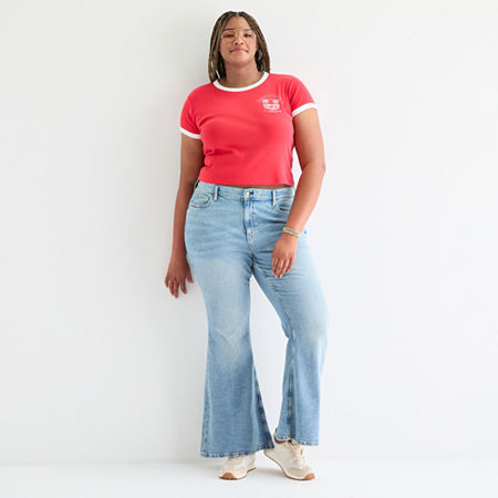 Click here for Arizona Juniors Plus Bow Pockets Womens Low Rise F... prices