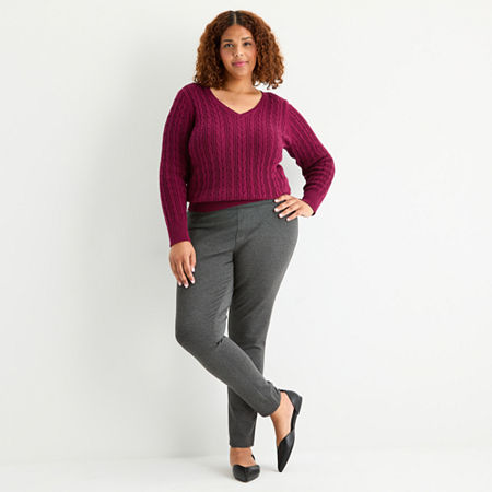 Click here for St. Johns Bay Womens Skinny Plus Pull-On Pant  3x... prices