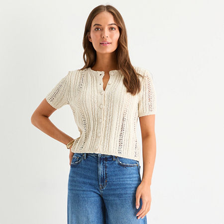 Click here for a.n.a Womens Split Crew Neck Short Sleeve Button C... prices