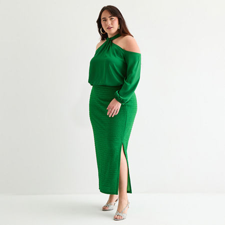 Click here for Bold Elements Womens Midi Pencil Skirt Plus  2x  G... prices