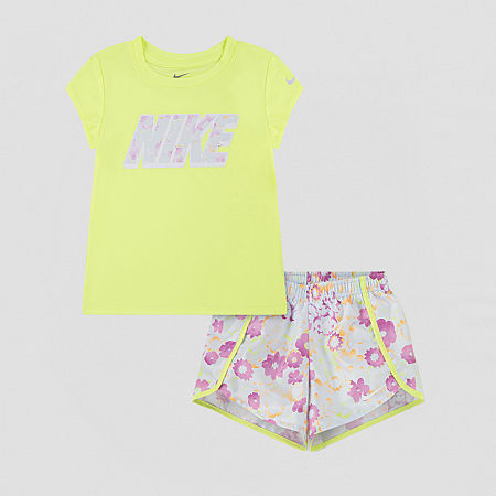Click here for Nike Little Girls 2-pc. Short Set  4  Green prices