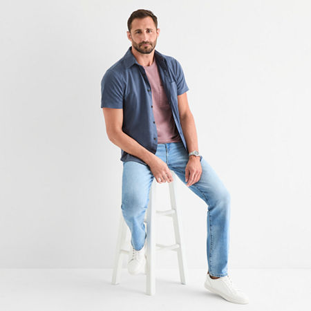 Click here for mutual weave Mens Short Sleeve Regular Fit Stretch... prices
