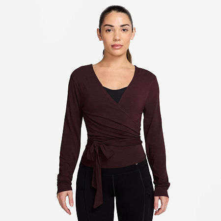 Click here for Nike Womens Y Neck Long Sleeve Wrap Shirt  X-large... prices