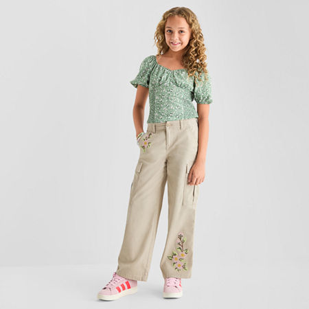 Click here for Thereabouts Little & Big Kid Girls Wide Leg Cargo... prices