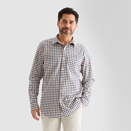 Click here for St. Johns Bay Poplin Mens Long Sleeve Fitted Sleev... prices