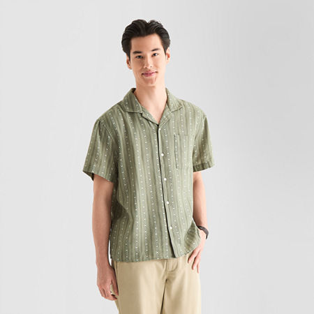 Click here for Arizona Mens Short Sleeve Fitted Sleeve Button-Dow... prices