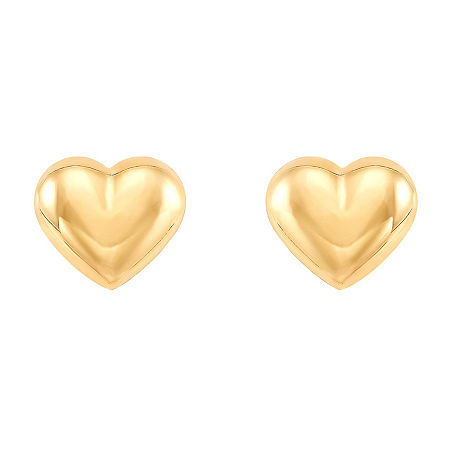 Click here for 10K Gold 5.6mm Heart Stud Earrings  One Size prices