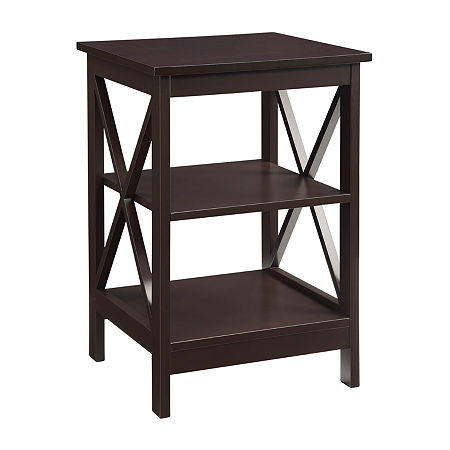 Click here for Oxford End Table with Shelves  One Size  Brown prices