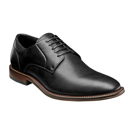 Stacy Adams Mens Marlton Plain Toe Oxford Shoes - Black