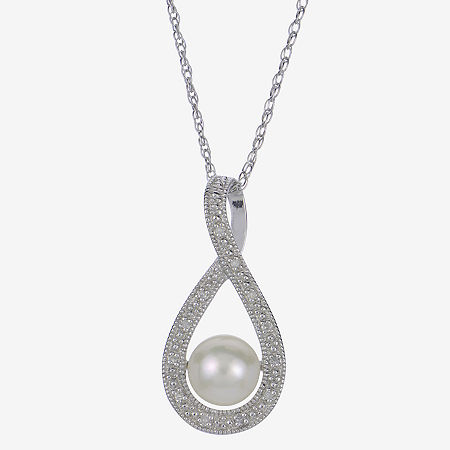 Click here for 7-7.5Mm Cultured Freshwater Pearl And Diamond Acce... prices