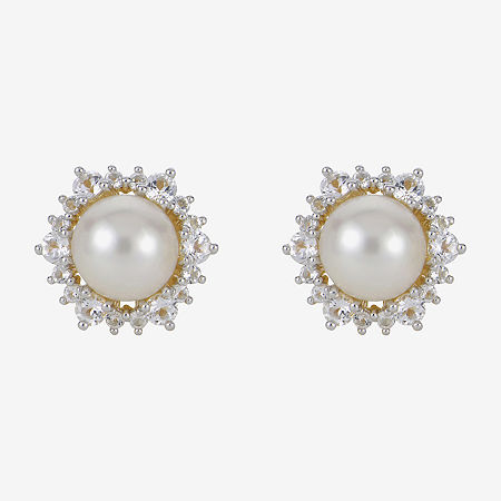 Click here for White Cultured Freshwater Pearl 14K Gold Over Silv... prices