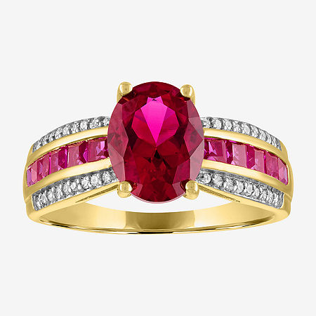 Click here for Womens Diamond Accent Gemstone 10K Gold Side Stone... prices