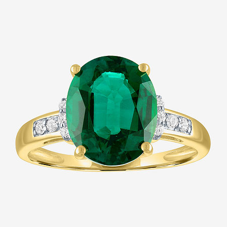Click here for Womens Diamond Accent Lab Created Gemstone 10K Gol... prices