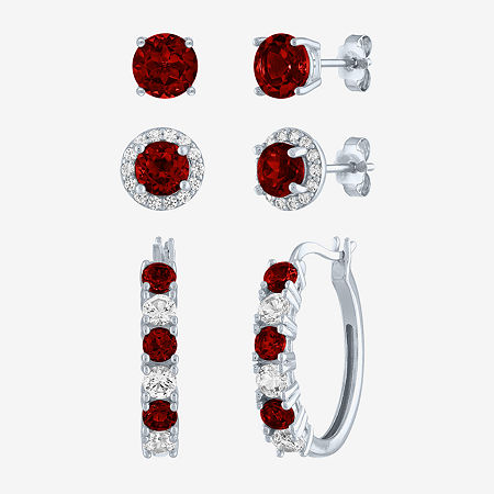 Click here for Gemstone Sterling Silver 3 Pair Jewelry Set  One S... prices