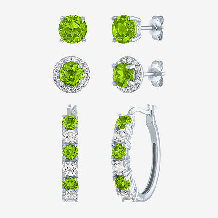 Click here for Gemstone Sterling Silver 3 Pair Jewelry Set  One S... prices