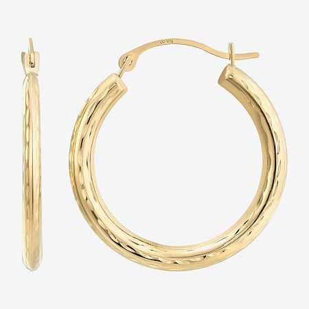 Click here for Womens 10K Gold 22mm Round Hoop Earrings  One Size prices