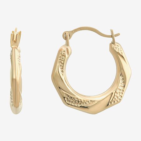Click here for Womens 10K Gold 13mm Round Hoop Earrings  One Size prices