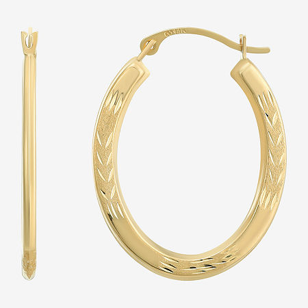 Click here for Womens 14K Gold 22mm Oval Hoop Earrings  One Size prices