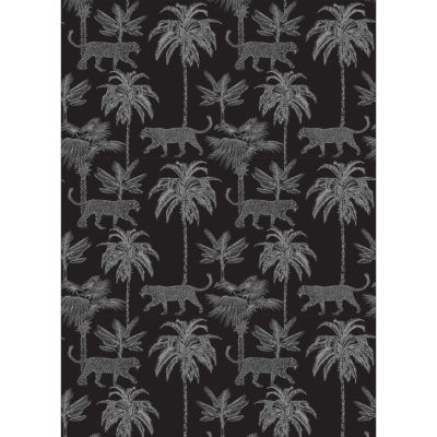 Tempaper Palm Leopards Mural Wallpaper CM9097, Color: Black - JCPenney