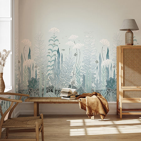 Click here for Tempaper Coral & Kelp Mural Wallpaper  One Size  B... prices