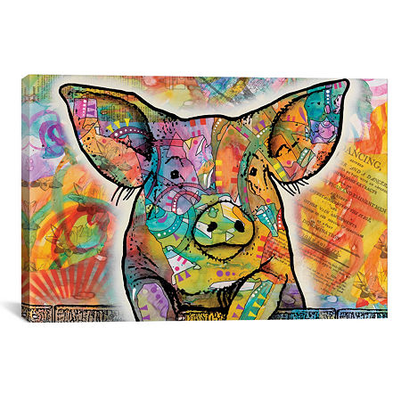 Click here for Icanvas The Pig Canvas Art  One Size  Multiple Col... prices