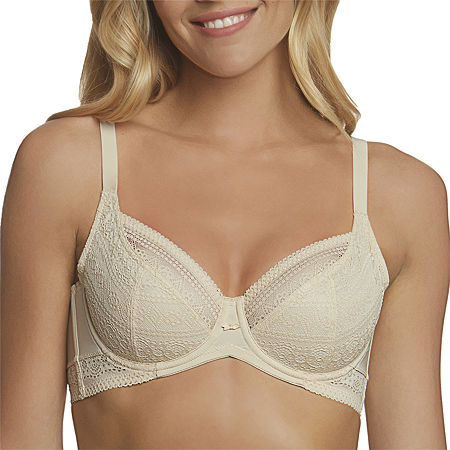 Dominique Womens Tessa Lace Full Figure T-shirt Bra - Nude