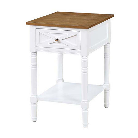 Click here for Country Oxford 1-Drawer End Table  One Size  Brown prices