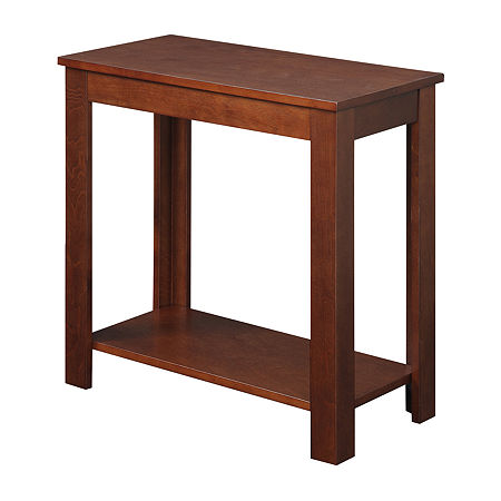 Designs2Go Baja Chairside End Table with Shelf - Brown