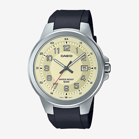 Click here for Casio Mens Black Strap Watch Mtpe190-9bv  One Size prices