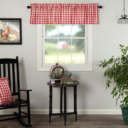 Click here for Rod Pocket Tailored Valance  One Size  Red prices