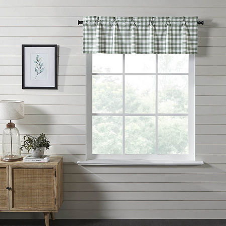 Click here for Rod Pocket Tailored Valance  One Size  Green prices