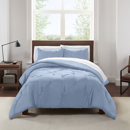 Click here for Serta Solid Midweight Comforter Set  One Size  Blu... prices