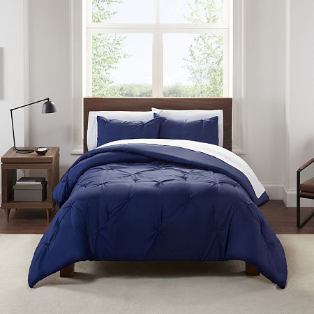 Click here for Serta Solid Midweight Comforter Set  One Size  Blu... prices