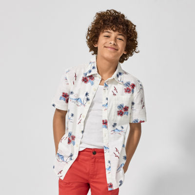 Thereabouts Little & Big Boys Short Sleeve Button-Down Shirt - JCPenney
